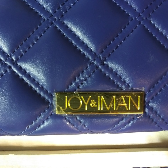 Joy Iman | Bags | Nwot Joy Iman Royal Blue Quilted Wristlet Wallet ...
